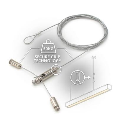 China Cable Tray Support Suspension Gripper Kit 160kg Galvanized Steel Heavy Duty Electrical Management Hanging Set for sale