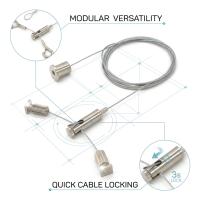 China Pendant Light Suspension Cable Gripper Kit 100kg Brass Alloy Designer Ceiling Hanging Decorative Fixture Set for sale