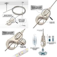 China Outdoor Facility Suspension Cable Gripper Kit 180kg 316 Marine Stainless Steel Weatherproof Canopy Pergola Hanging Set for sale