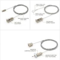 China Dual Cable Suspension Gripper Kit 110kg Steel Alloy Twin Cable Heavy Signage Billboard Ceiling Mount Set for sale