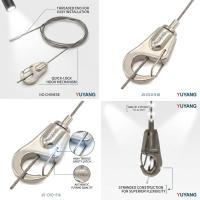 China Dual Cable Suspension Gripper Kit 110kg Steel Alloy Twin Cable Heavy Signage Billboard Ceiling Mount Set for sale