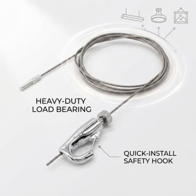 China Warehouse Storage Suspension Cable Gripper Kit 140kg Forged Steel Heavy Duty Industrial Racking Ceiling Mount Set for sale