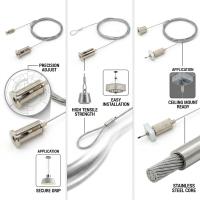 China HVAC Duct Suspension Cable Gripper Kit 120kg Galvanized Steel Vibration Resistant Ventilation Ductwork Hanging Set for sale