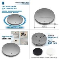 China Ceiling Canopy Base Multi Size DIY Kit 3 4 5 Holes Black White Gold Plate for Pendant Lights for sale