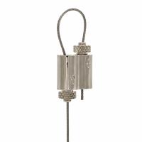China Designer Cable Looping Gripper 1.0-1.5mm 15kg / 33lbs Brushed Stainless Steel Architectural Wire Rope Suspension Clamp Professional Looping Grippers for Cable Suspension Adjustable Hardware for sale
