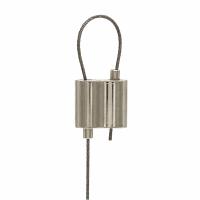 China Aircraft Cable Looping Grippers Heavy Duty Wire Rope Hanging Kits Designer Cable Looping Gripper 1.5-2.5mm 50kg / 110lbs Gold Anodized Architectural Wire Rope Suspension Clamp for sale