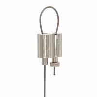 China Professional Lighting Looping Grippers Adjustable Cable Gripper Systems Cable Looping Gripper 1.0-1.5mm 30kg / 66lbs Polished Nickel Architectural Wire Rope Suspension Clamp for sale