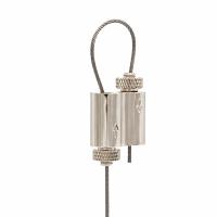 China Looping Grippers for Signage & Display Wire Hanging Hardware Cable Looping Gripper 1.0-1.5mm 30kg / 66lbs Polished Brass Closed Loop Wire Rope Clamp for sale