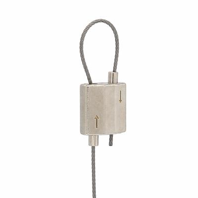 China Pendant Light Looping Grippers Modern Ceiling Suspension Solutions Cable Looping Gripper 1.5-2.5mm 50kg / 110lbs Matte Silver Anodized Closed Loop Wire Rope Clamp for sale