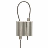 China Industrial Looping Grippers for Acoustic Panels & HVAC Hanging Cable Looping Gripper 2.5-3.5mm 100kg / 220lbs Brushed Brass Closed Loop Wire Rope Clamp for sale