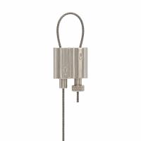 China Industrial Looping Grippers for Acoustic Panels & HVAC Hanging Cable Looping Gripper 2.5-3.5mm 100kg / 220lbs Brushed Brass Closed Loop Wire Rope Clamp for sale