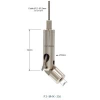 China Copper Side Exit Cable Gripper Adjustable Wire Rope Gripper 1.5mm 2mm Metal Swing Hanging for sale