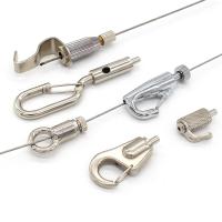 China Modular Suspension Cable Gripper Kit T Bar Mounting Clip Stainless Steel Wire Rope Hanging Set for LED Panel Light for sale