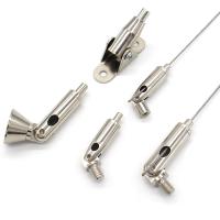 China Modular Suspension Cable Gripper Kit T Bar Mounting Clip Stainless Steel Wire Rope Hanging Set for LED Panel Light for sale