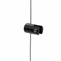 China Acrylic Sign Holder Single Sided Cable Display Clear Panel Holder Wall Ceiling Mount for sale