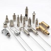 China 90 Degree Side Exit Suspension Cable Gripper 304 Stainless Steel Angle Wire Rope Lock for T Grid Ceiling LED Panel Light for sale