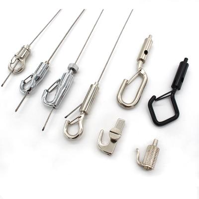 China Tool Free Quick Adjustable Suspension Cable Gripper Stainless Steel Push Pull Wire Lock for Ceiling Light Positioning for sale