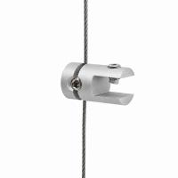 China Custom Aluminium Photo Frame Advertising Light Box Glass Hanger Edge System Cable Clamp for Art Dispaly Hanging for sale