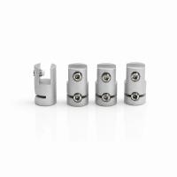 China Single Sided Clamp for Glass Shelves Multi Position Support Bracket Brass Aluminum Adjustable Shelf Clip Hardware for sale