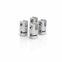 China Single Sided Clamp for Glass Shelves Multi Position Support Bracket Brass Aluminum Adjustable Shelf Clip Hardware for sale