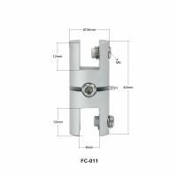 China Double Sided Side Clamp Panel Adjoiner Connector Hardware for Cable Display Retail Exhibition Sign Gallery for sale