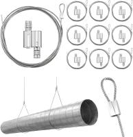 China HVAC Hanging Kit Spring Vibration Isolator Wire Rope Suspension Set Mini Split Indoor Unit Ceiling Mount for sale