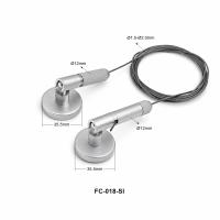 China Stainless Steel Tensioned Cable Display Kit Ceiling-to-Floor 20ft Long Span Sign Hanging System for sale