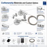 China Retail Shop Window Cable Display System Stainless Steel Poster Hanging Kit Ceiling Mounted Adjustable Height for sale