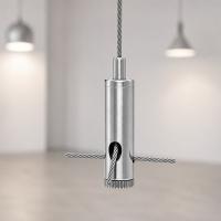 China Brass Side Exit Suspension Cable Gripper 1-1.5mm Self Locking for Ceiling Light Pendant Hanging Kit for sale