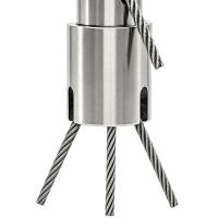 China One Piece Machined Brass 1 To 3 Split Cable Gripper, 2.5mm Rope, 60kg Static Load, Anti-Vibration Clamp for sale