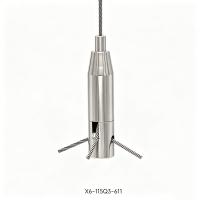 China Brass Stainless Cable Gripper 2.0mm Wire Rope 80kg Breaking Load Tested Signage Hanging Hardware for sale