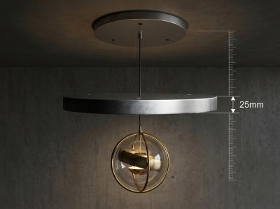 China Ceiling Lamp Base Commercial Restaurant Cafe Pendant Light 3 4 5 Hole Plate Gold Bronze for sale