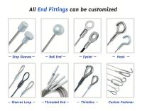 China PVC Nylon Coated Galvanized Steel Wire Rope Sling Assembly with Eyelet Terminals for sale