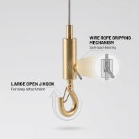 China Large Open J Hook Cable Gripper Wire Rope Suspension Kit Hook Grippers for Ceiling Lighting Projects for sale