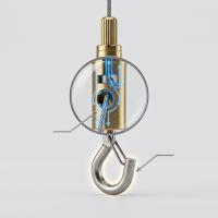 China Large Open J Hook Cable Gripper Wire Rope Suspension Kit Hook Grippers for Ceiling Lighting Projects for sale