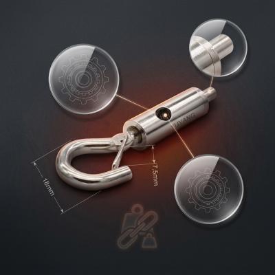 China Nickel Plated Square Wire Lock J Type Hook Cable Gripper Hook Grippers for Display Hanging System for sale