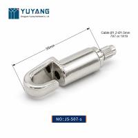 China Nickel Plated Brass Suspension Clip Hook J5-1035-507-s, Adjustable Cable Support for 1.2mm - 1.5mm Wire Rope for sale