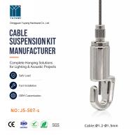 China Nickel Plated Brass Suspension Clip Hook J5-1035-507-s, Adjustable Cable Support for 1.2mm - 1.5mm Wire Rope for sale