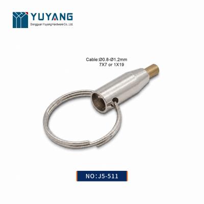 China Picture & Lighting Hanging Suspension Wire Rope Clip, YUYANG Brand Nickel Plated Brass Zinc Alloy, Fits 0.8~1.2mm Cable for sale