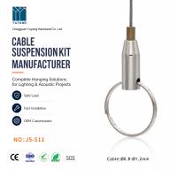 China Picture & Lighting Hanging Suspension Wire Rope Clip, YUYANG Brand Nickel Plated Brass Zinc Alloy, Fits 0.8~1.2mm Cable for sale