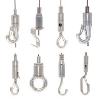 China J-Type Brass Adjustable Wire Rope Clip with Hook Gripper, Hanging Kit for Lights, Art Frames, Pictures & Panels for sale