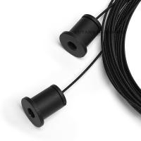 China Black Electrophoretic Cable Gripper Hanging Kit SUS304 Steel Wire Rope LED Panel Suspension System for sale