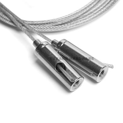 China Nickel Plated Brass Cable Gripper Suspension Kit Anti Oxidation Wire Rope Ceiling Light Hanging Set for sale