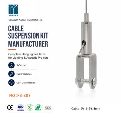 China F3-307 Fork Gripper Ceiling Attachment M4 Thread 57mm for Wire Rope Hanging System for sale