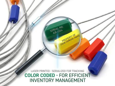 China Color Coded Plastic Coated Steel Cable Security Seal Serial Numbered Container Inventory Management for sale