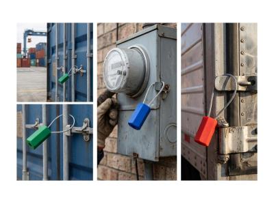 China 1.8mm High Tensile Steel Cable Security Seal Shipping Container Truck Trailer Meter Box Tamper Evident Lock for sale