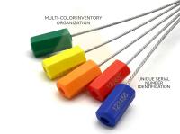 China Color Coded Plastic Coated Steel Cable Security Seal Serial Numbered Container Inventory Management for sale