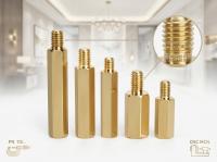 China Custom CNC Machined Brass Screw Nut Threaded Fastener for Pendant Ceiling Light Suspension for sale