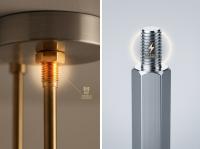 China Custom CNC Machined Brass Screw Nut Threaded Fastener for Pendant Ceiling Light Suspension for sale