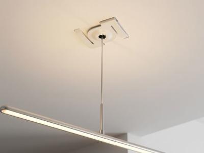 China White Ceiling Attachment 1/4-20 UNC Thread 30mm Body for LED Pendant Light Suspension Kit for sale